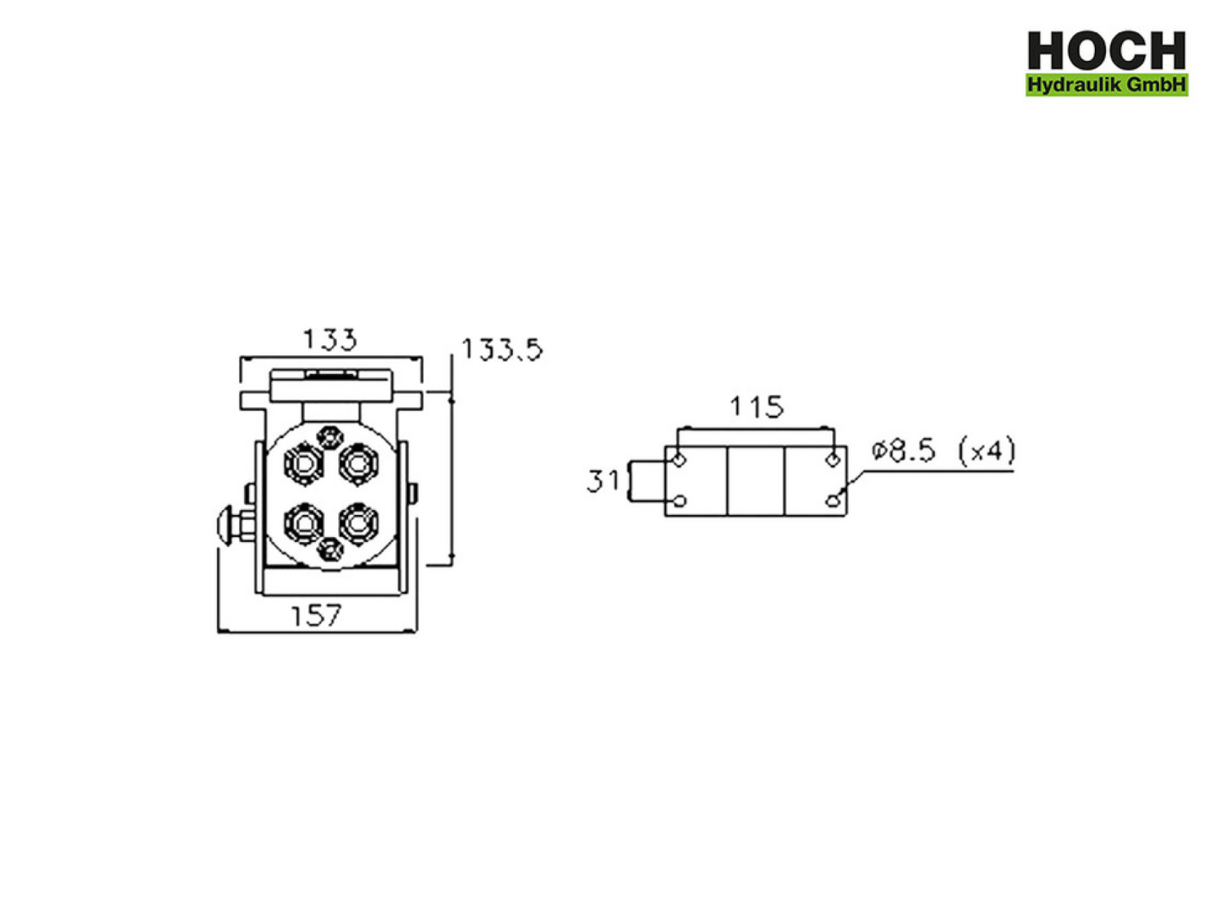 Faster Multikupplung P506 / DN10 — Hoch Hydraulik
