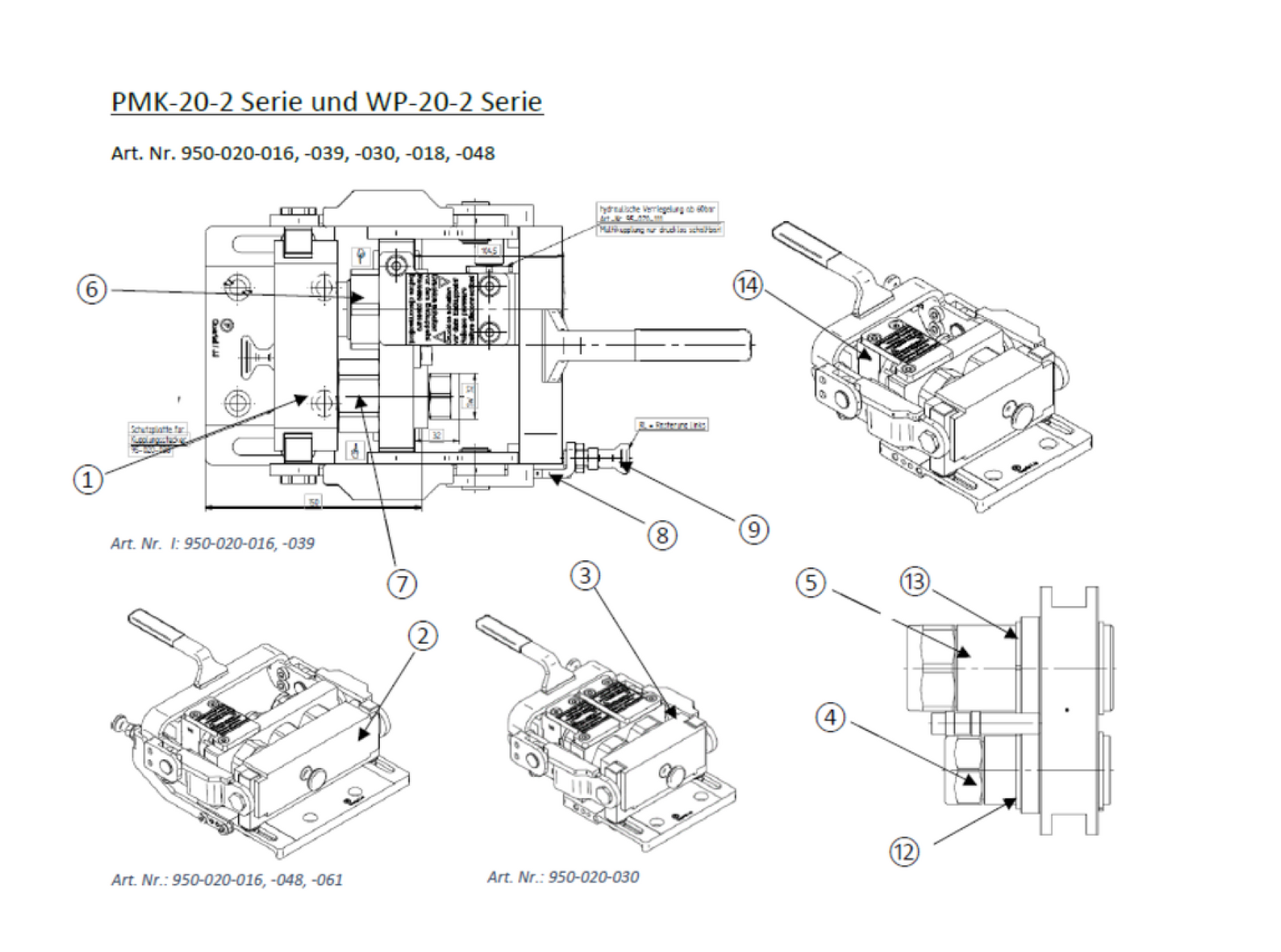 Taklock Ersatzteil Hydraulische Verriegelung DN20 — Hoch Hydraulik